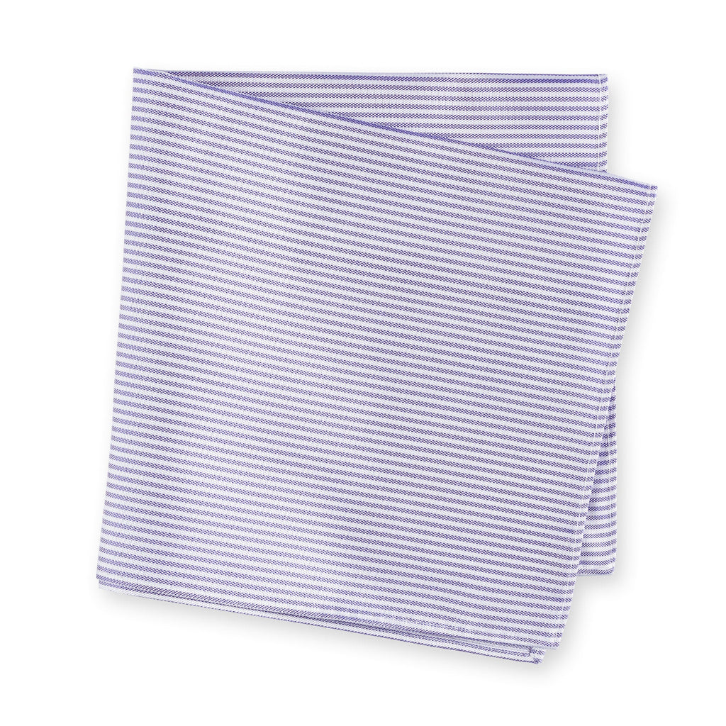 Pastel Lilac & White Thin Stripe Silk Handkerchief – The Tie Store