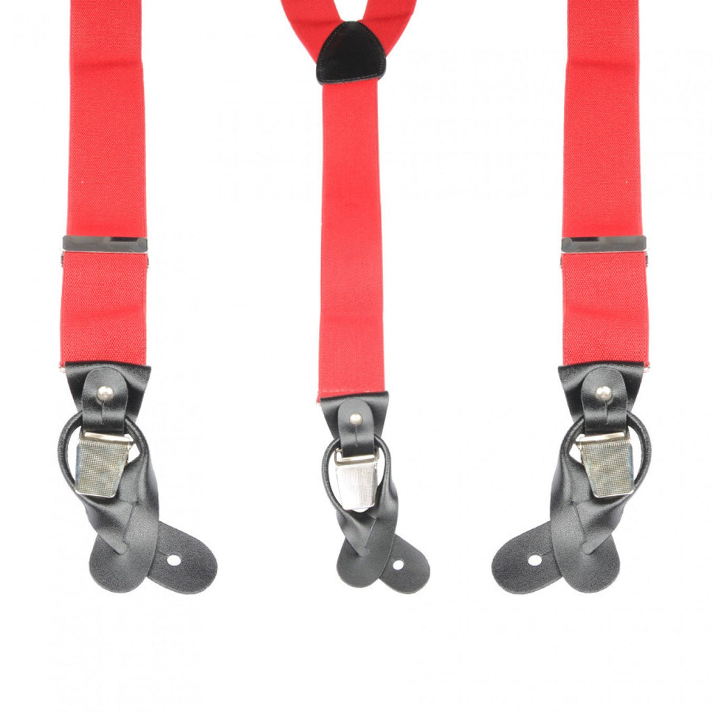 Red Luxury Brace with Leather Straps – The Tie Store
